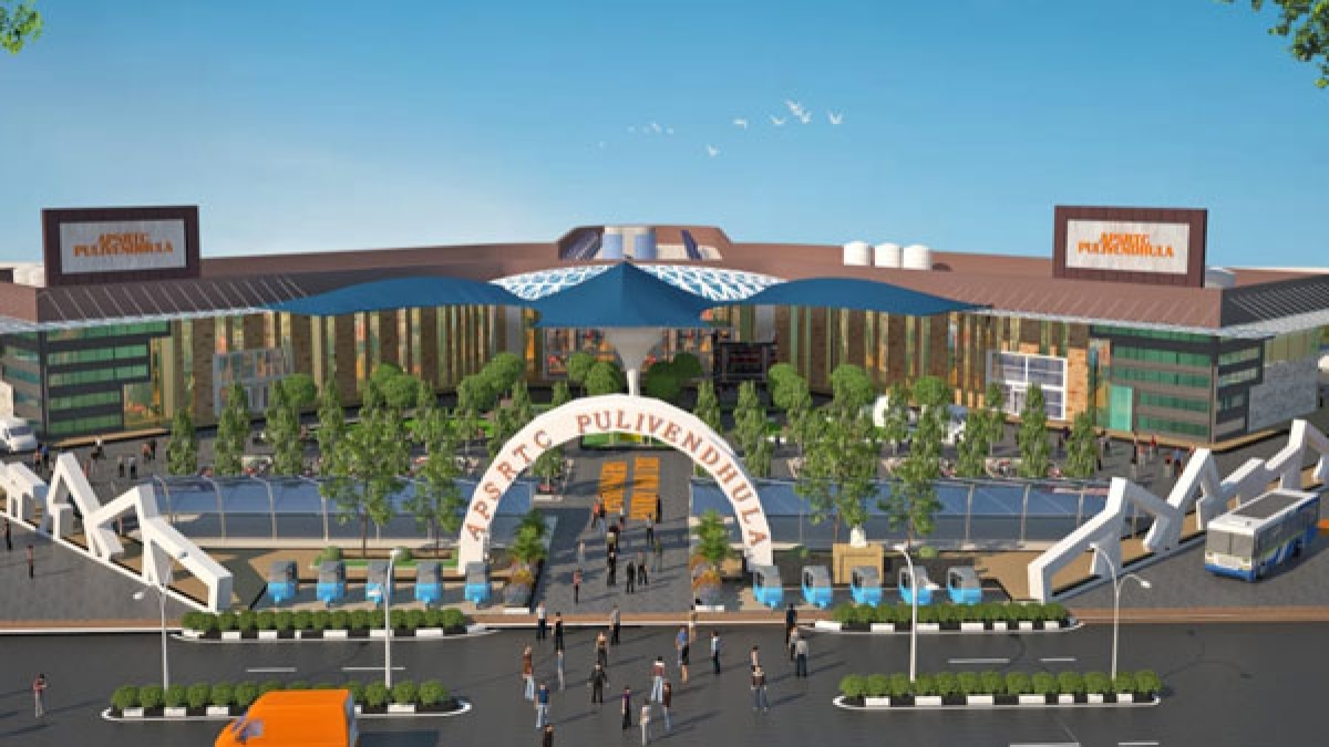 తాటాకుల‌తో పులివెందుల బ‌స్టాండ్‌!! | ys jagan constituency pulivendula ...