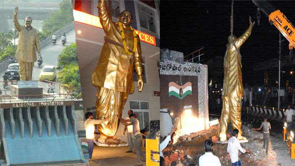 వైఎస్ విగ్రహం: కూల్చిన చోటే పున: ప్రతిష్ఠ: దశమ వర్ధంతి నాడు ఆవిష్కరణ ...