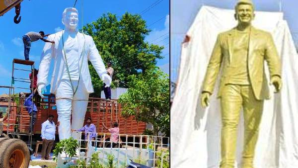 puneet rajkumar statue : తెనాలి నుంచి కర్నాటకకు పునీత్ రాజ్ కుమార్ భారీ ...