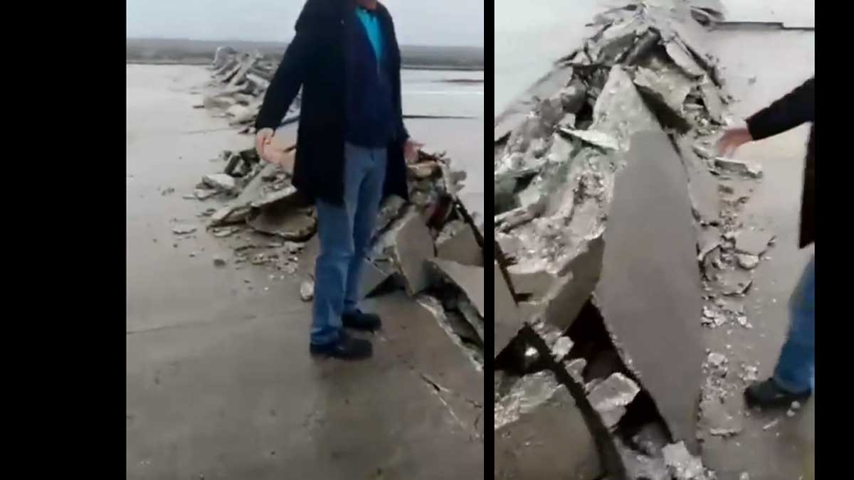 Viral Video: భూ కంపం దాటికి పగిలిపోయిన రన్ వే.. వీడియో వైరల్.. | A ...