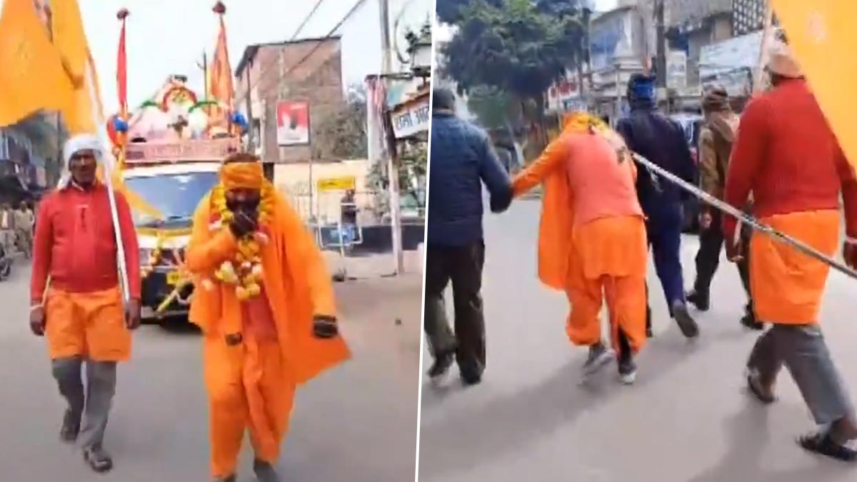 Ayodhya ram mandir: జుట్టుతో శ్రీరామ రథాన్ని లాగుతూ రామభక్తిని ...